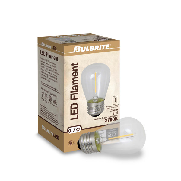 Bulbrite Industries 0,7 watts (11 watts équivalents), DEL S14, ampoule ...